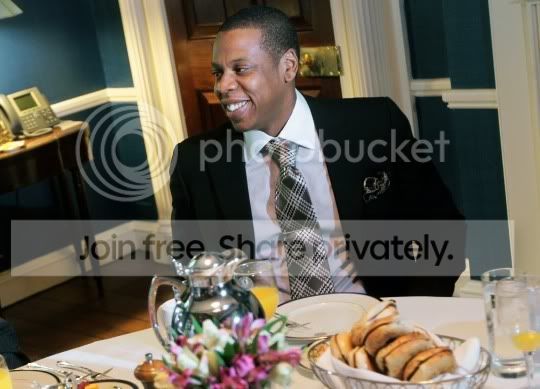 Jay-Z floats with fellow floaters during a "Power Breakfast" | mikegreenia
